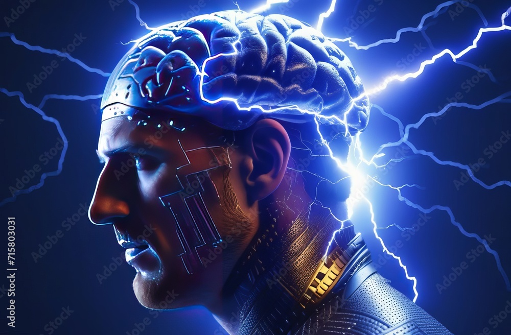 A Brain caught in the storm giving off lightning- Brain Storming ...