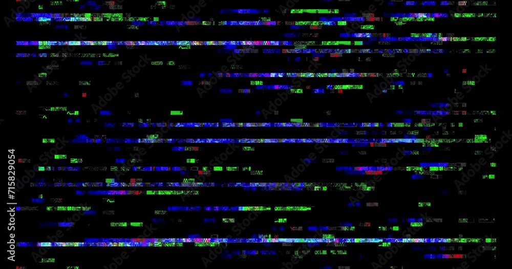 Vidéo Stock Glitch noise static television VFX. Visual video effects ...