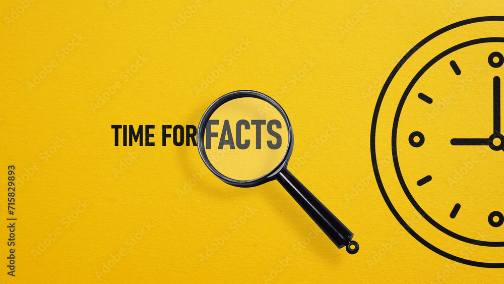 Time for facts is shown using the text Stock Photo | Adobe Stock