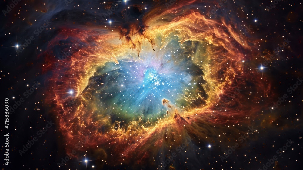 Real photo of a nebula with real colors in its highest quality in the ...
