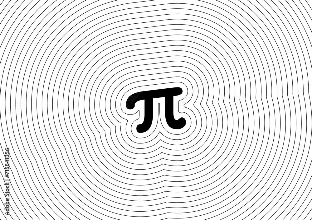 black pi symbol concept. pi symbol and wavy lines. pi symbol background ...