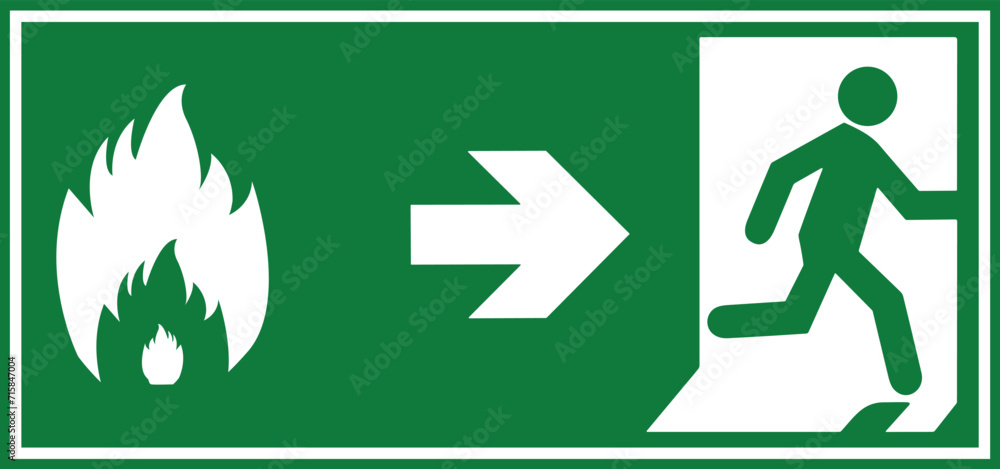Emergency fire exit sign, Emergency sign, Emergency exit, Emergency ...