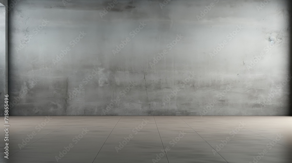 Clean and simple neutral grey wall empty room background or backdrop ...