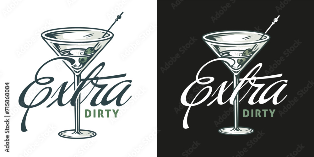 Martini cocktail vector with olive and splashes for alcohol for ...