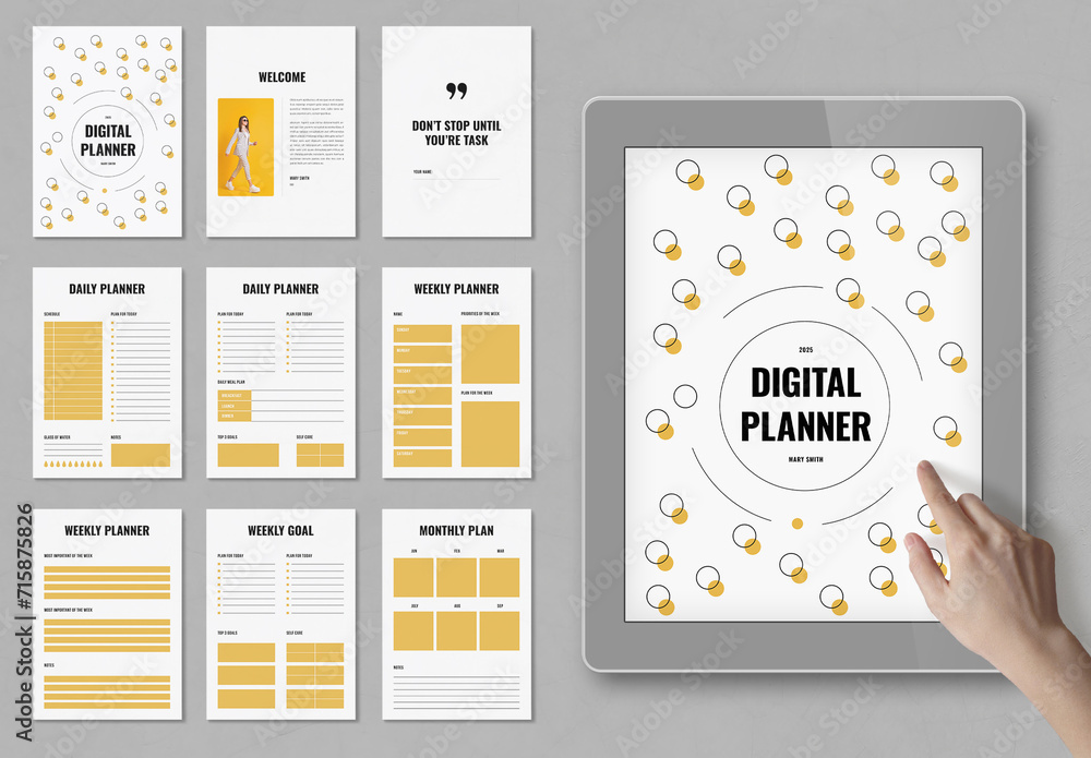 Personal Planner Layout Stock Template | Adobe Stock