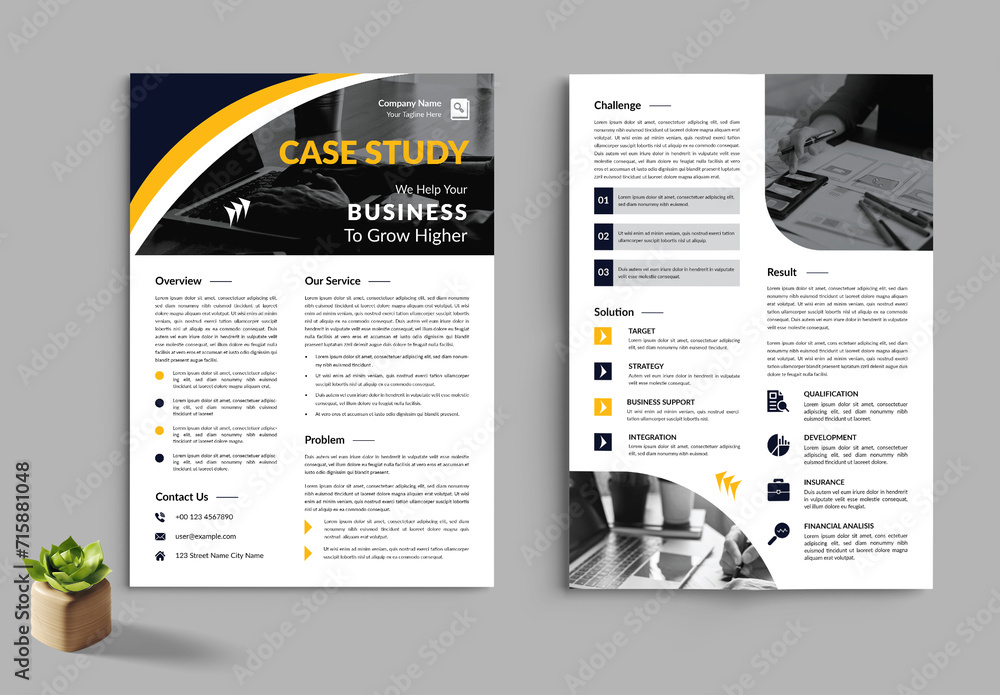Business Case Study Layout Stock Template | Adobe Stock