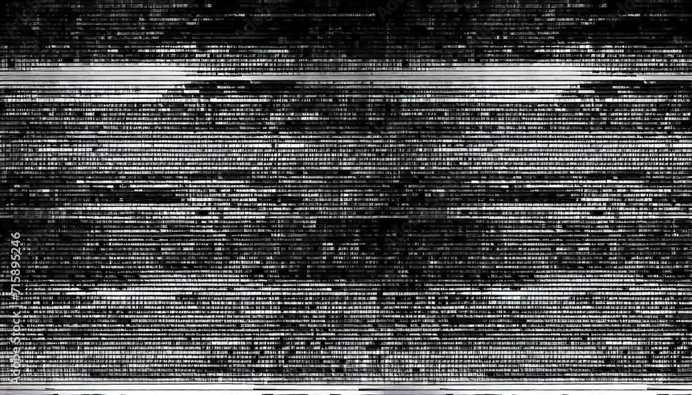 seamless black and white retro tv or vhs signal static noise pattern ...