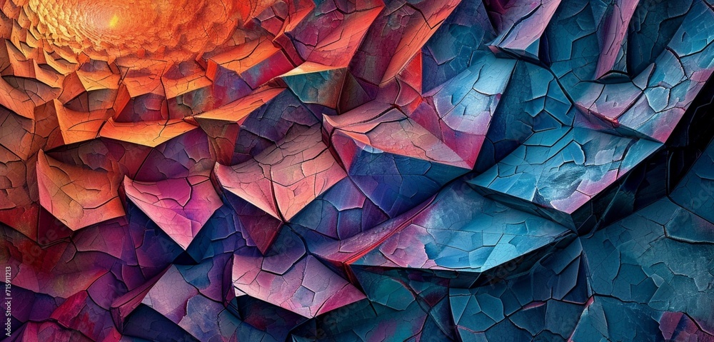 Polygons interlocking like puzzle pieces, an infinite visual tapestry ...