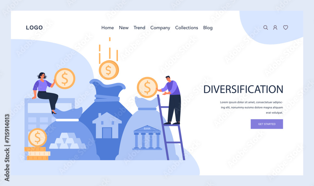 Investment Strategy web or landing. Visual representation of ...