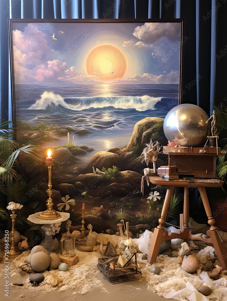 Golden Age Hollywood Stars: Beach Scene Painting featuring Ocean Film ...