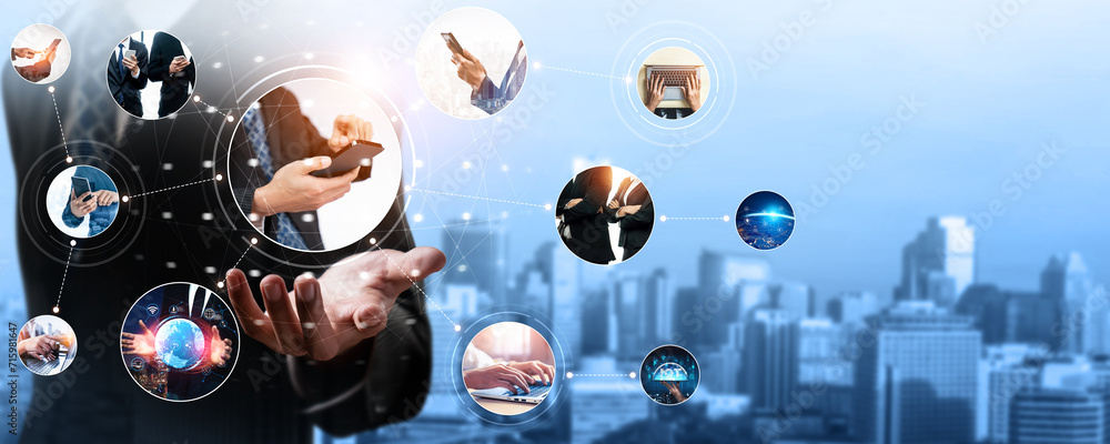 Communication technology , smart connection IOT and people network ...