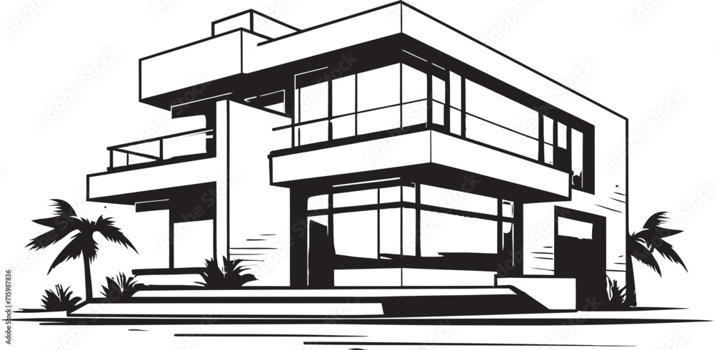 Vecteur Stock Metropolitan Elegance Stylish Exterior Design Vector ...