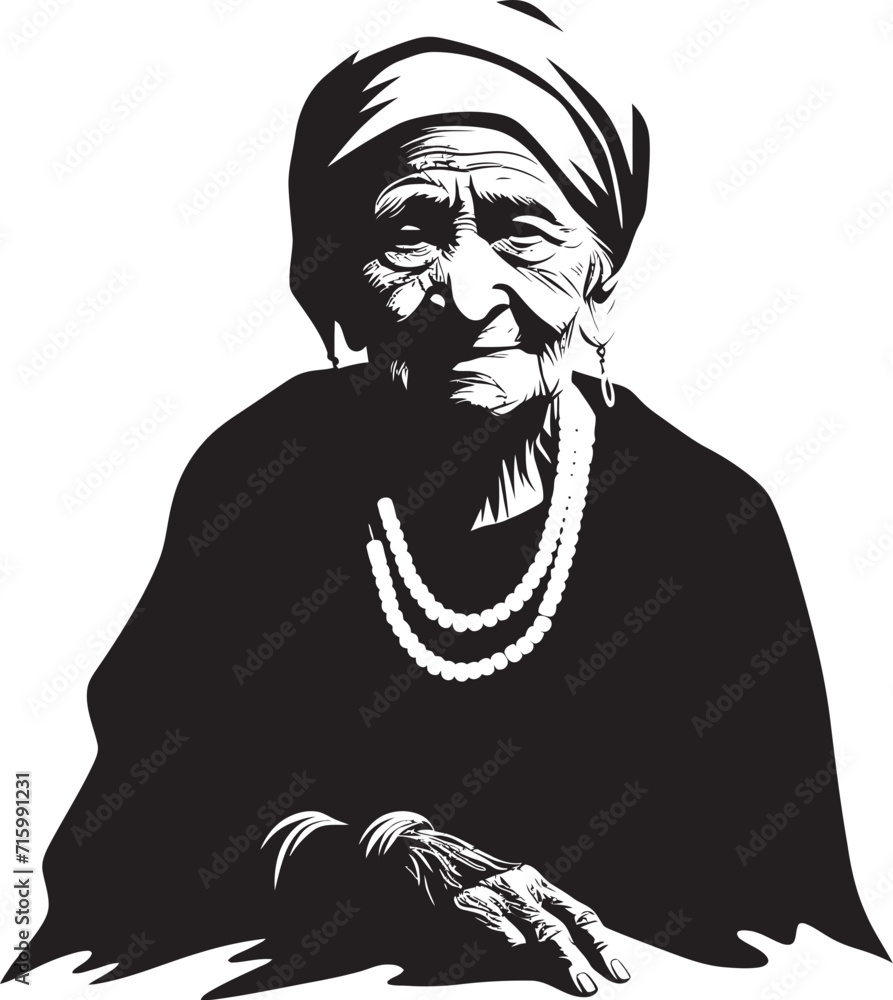 Graceful Legacy Iconic 90 Year Old Lady Emblem Aging Gracefully ...