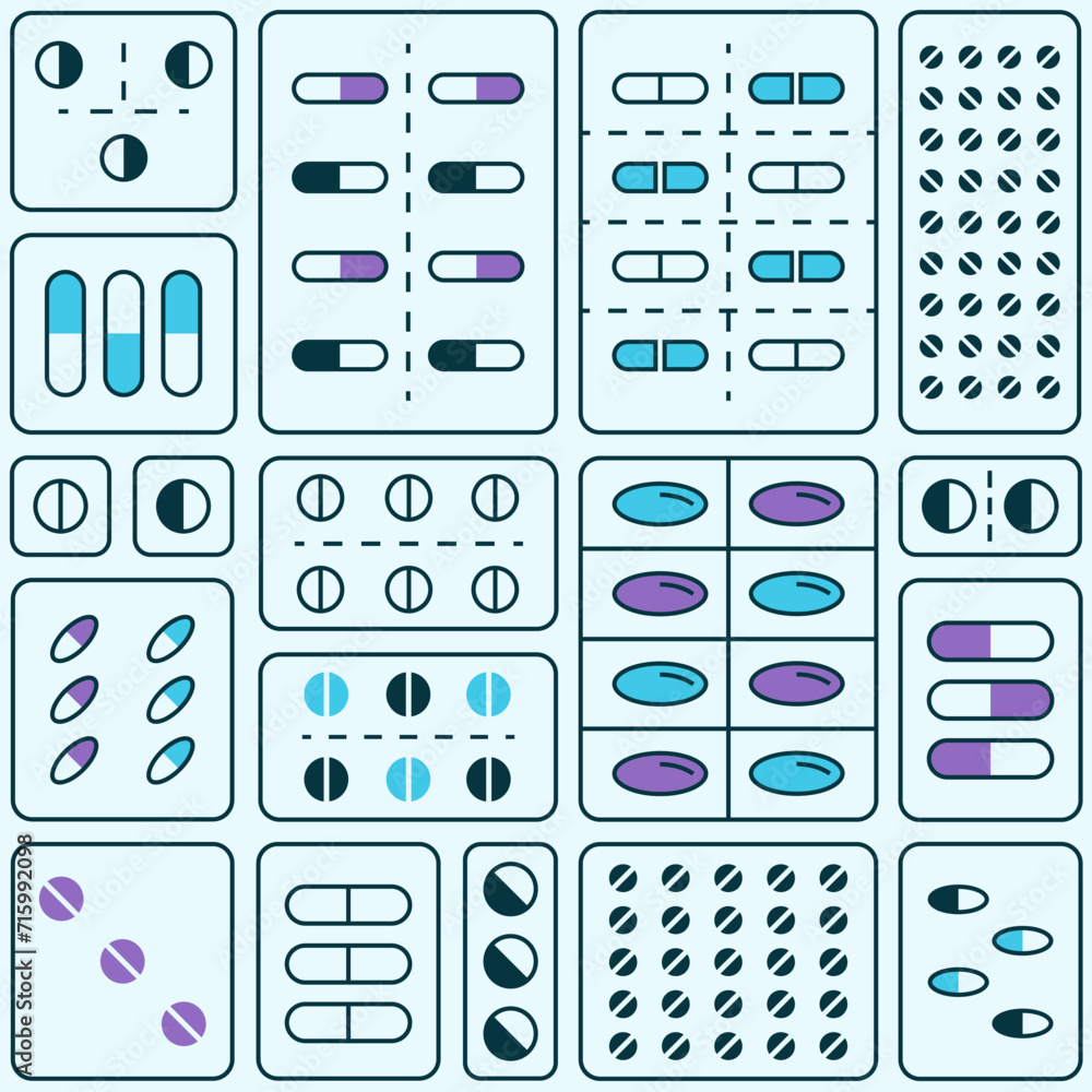 Vector pattern on the subject of pharmaceuticals, pharmacies. Image of ...