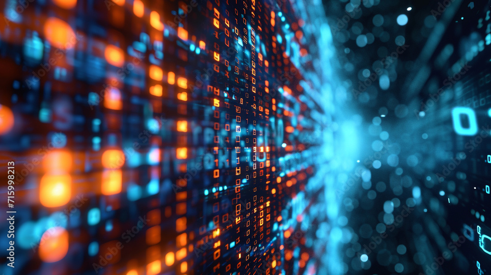 A visually striking digital technology background, showcasing an ...