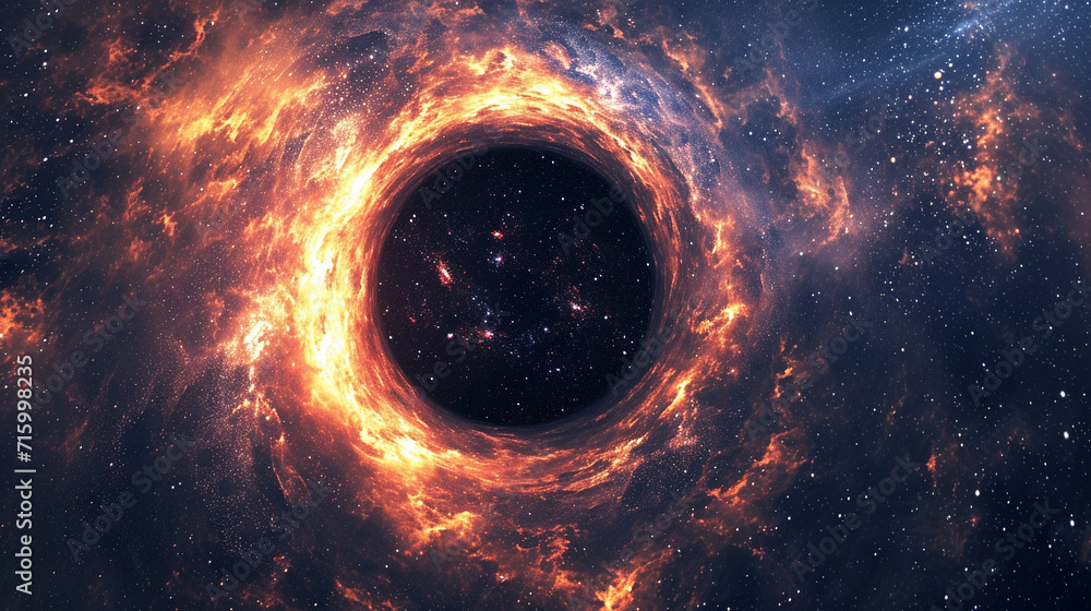 A visually striking representation of a black hole against the backdrop ...