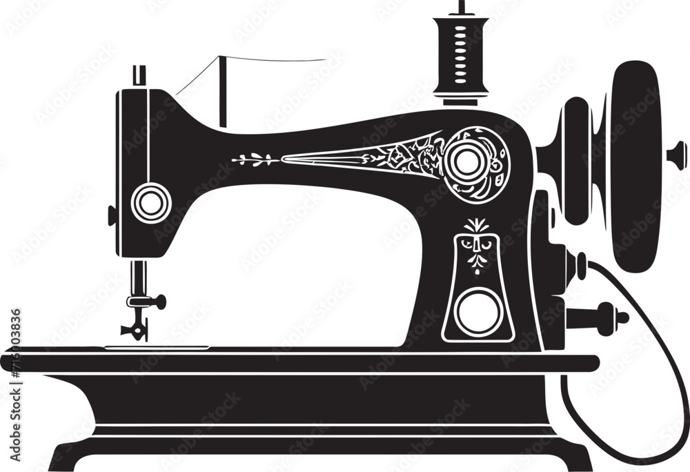 Stylish Stitcher Elegant Vector Design for Black Sewing Machine ...
