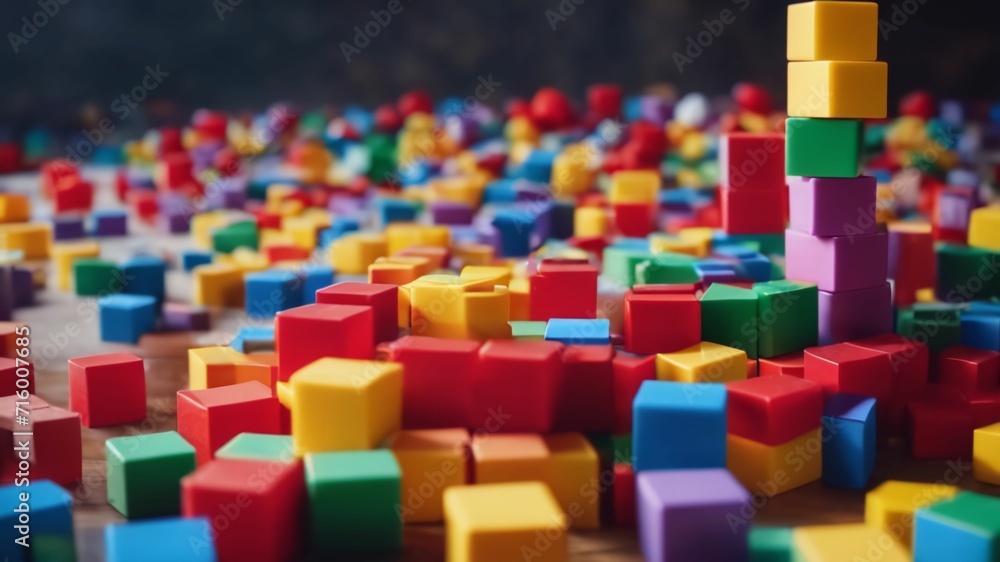 Colorful Toy Blocks for Building Structures, Educational Games for ...