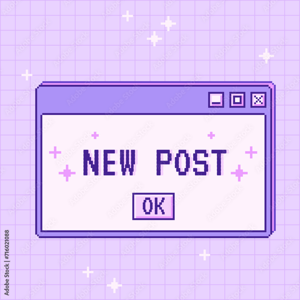 Vecteur Stock Old computer aestethic. Reto pc element window. Trendy ...