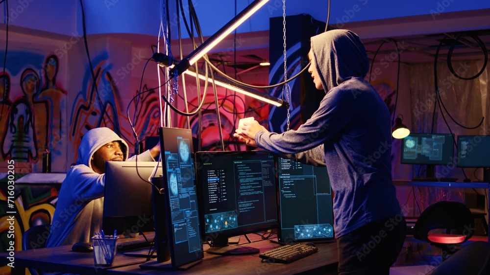 Hacker In Hidden Bunker Uploading Script On Ssd That Can Launch Ddos