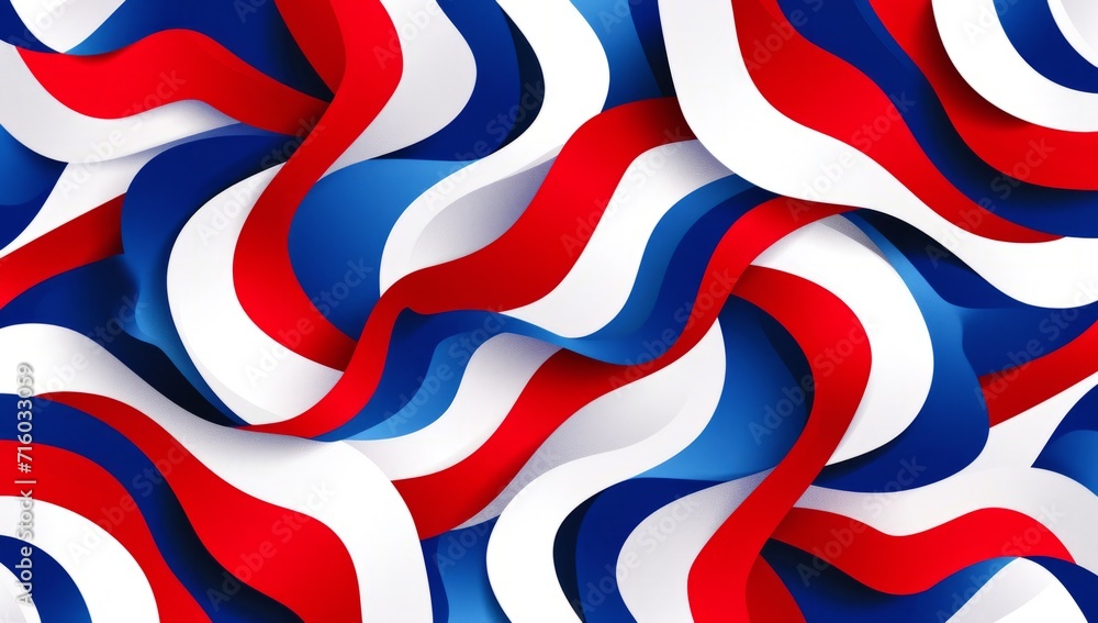 red white and blue pattern in the style of smooth curves background ...