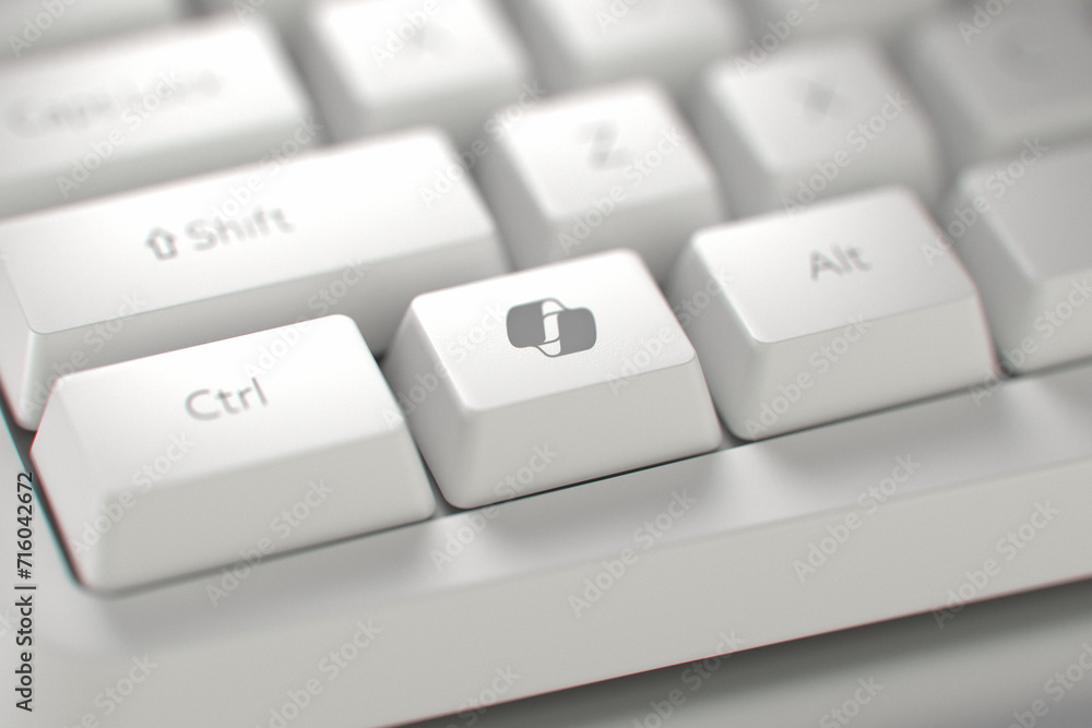 Copilot AI key on a white computer keyboard, close-up. Dedicated ... Copilot AI key on a white computer keyboard, close-up. Dedicated ...