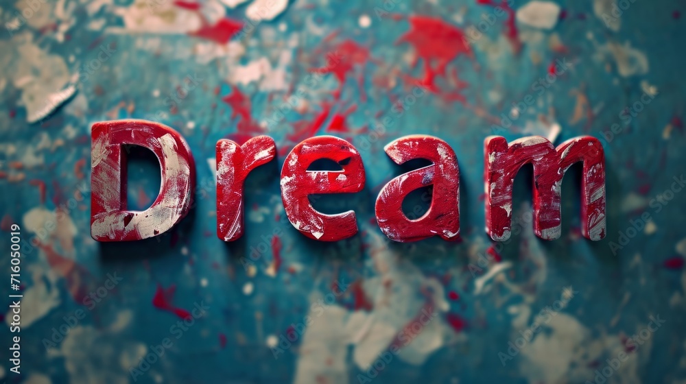 Red Marble Dream concept creative horizontal art poster. Photorealistic ...