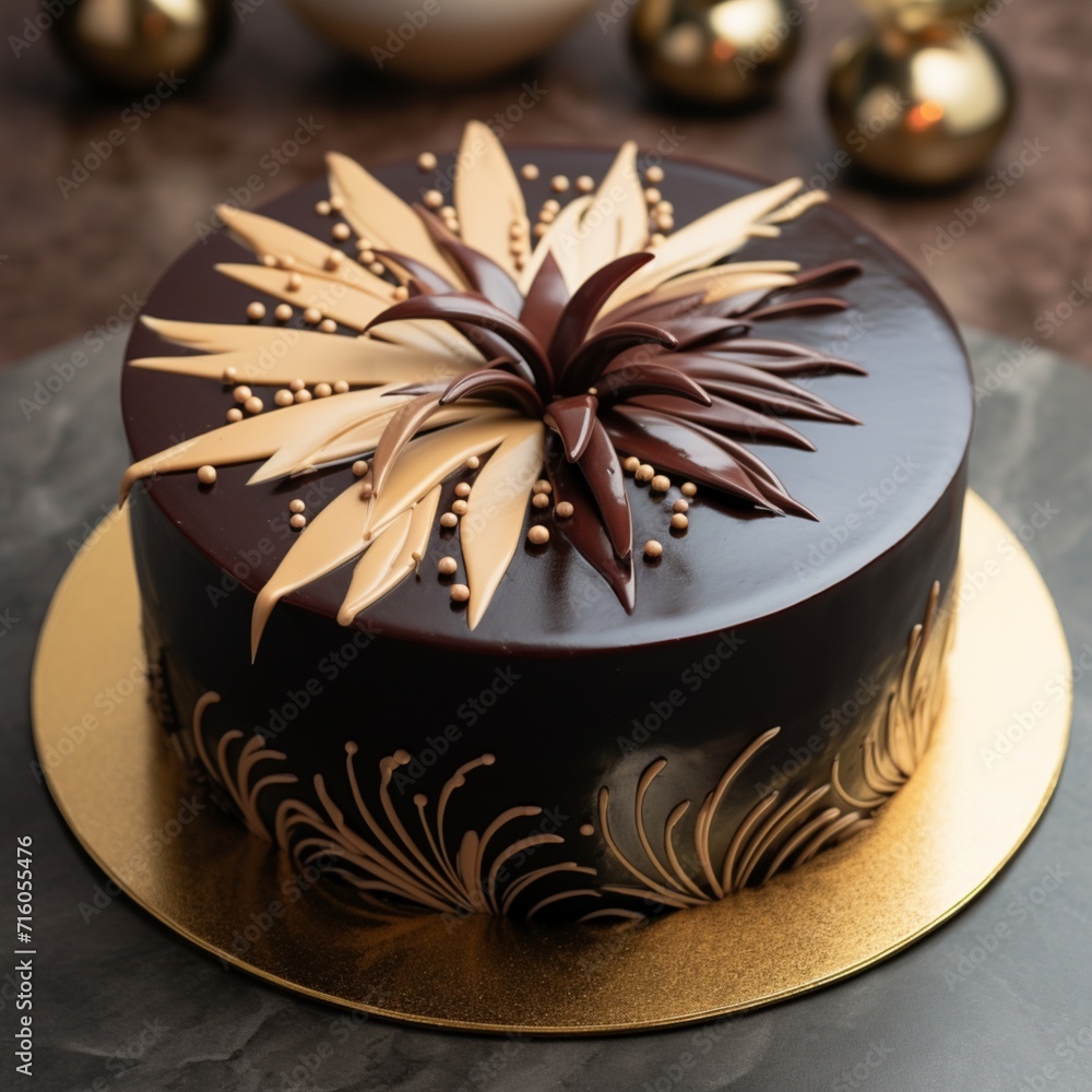 Indulge in the decadence of chocolate truffle cake, featuring a smooth ...