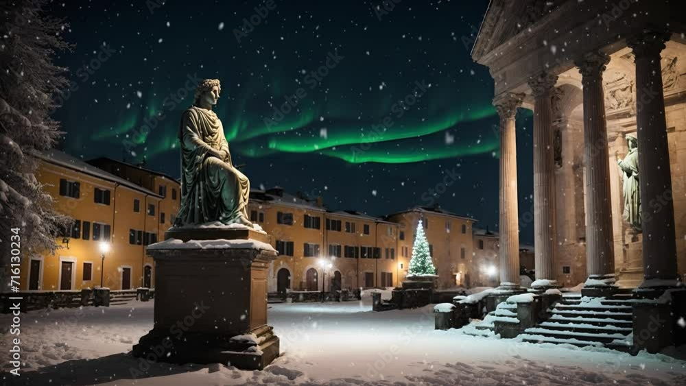 Statue, Sculpture, Epic, Cinematic, Winter, Snow, Landscape Scenery ...