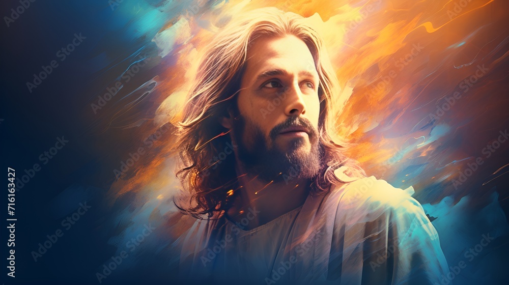 Jesus Christ in a Spiritual Composition , Jesus Christ, spiritual ...