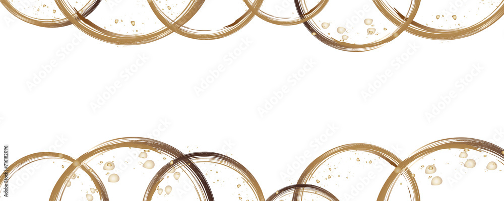 Gold Foil Frame Gold brush stroke on transparent background. Abstract ...