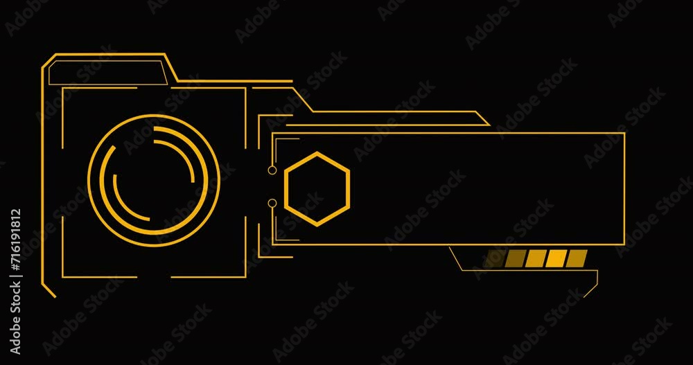 4K cool technology Lower Third in an alpha channel. Technology designed ...