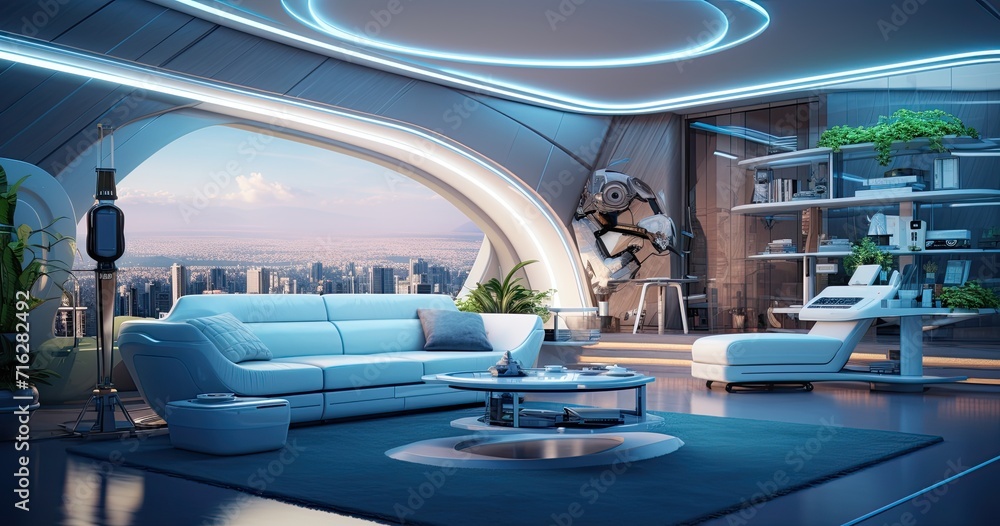 Immerse yourself in a futuristic dwelling with a hi-tech interior ...