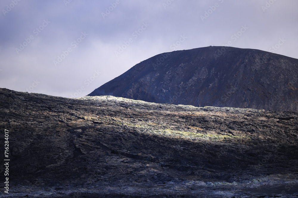 cold lava site at Fagradalsfjall eruption site in iceland 2022 Stock ...