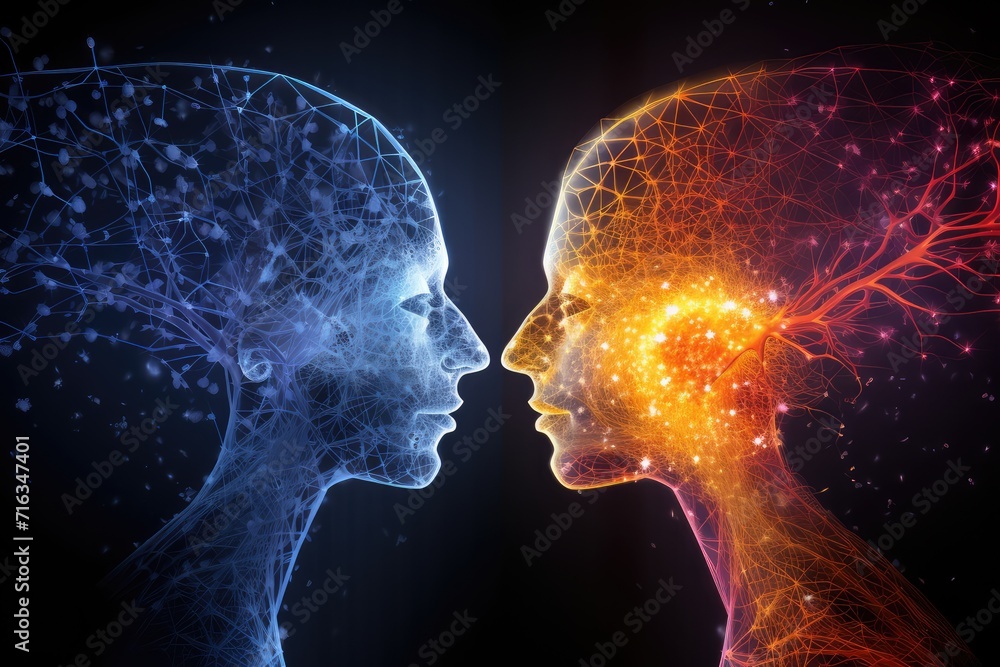 3d illustration of brain render, Neurotransmitters in the CNS and PNS ...