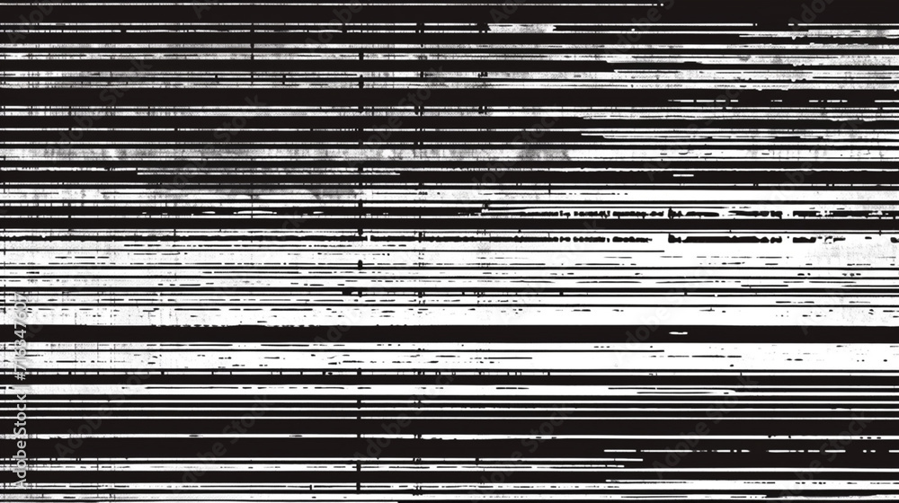 Analog Static Noise Texture Overlay. Horizontal Stripes Offset . No Signal White. Stock ...