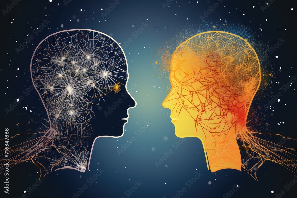 3d illustration of brain render, Neurotransmitters in the CNS and PNS ...