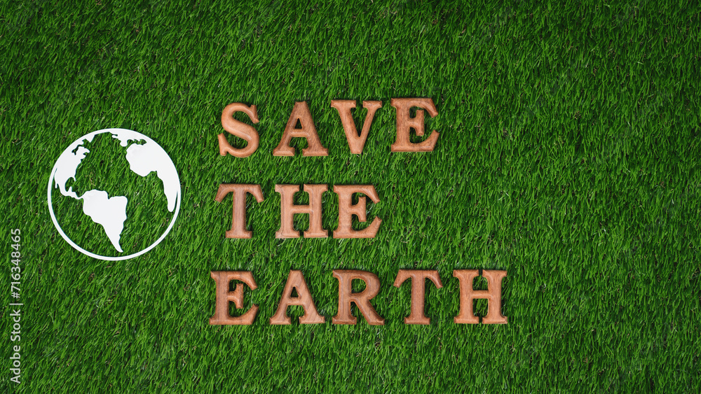 Eco awareness campaign for Earth day concept showcase message arranged ...