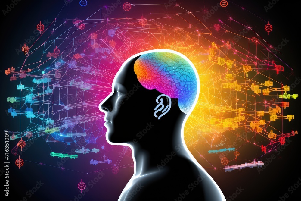 Human Mind Brain neurons Neuroplasticity transmit signals via axons ...