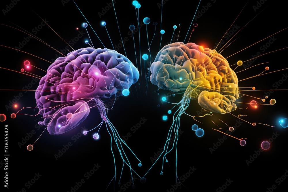 Colorful Human brain anatomy, traumatic brain injury (TBI), brain tumor ...