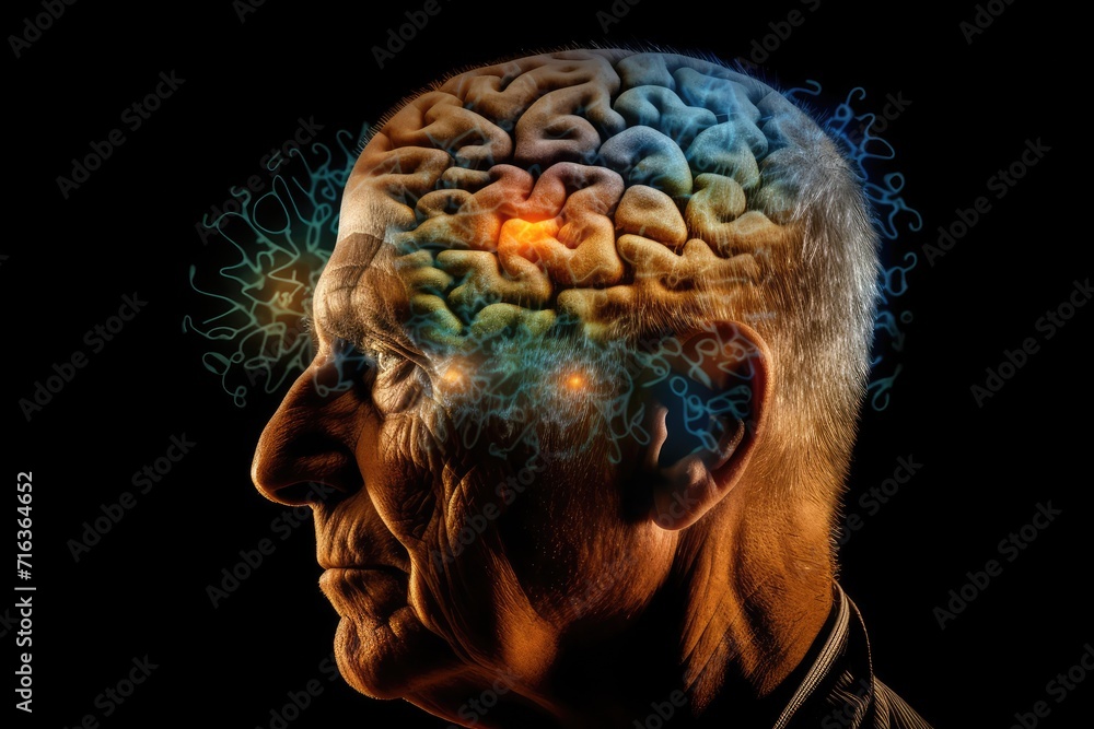 Colorful brain explosion creativity and neural connections. Receptor ...