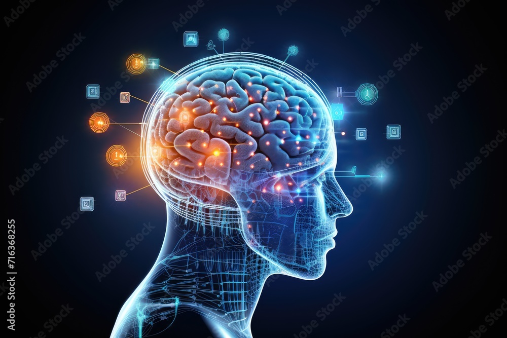 Neuron and neuronal connections colorful mindset. Learning dynamics ...