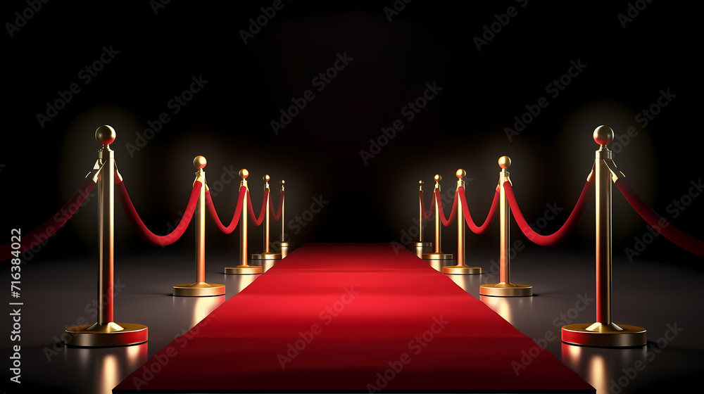 Red carpet staircase background, VIP entrance, night award ceremony ...