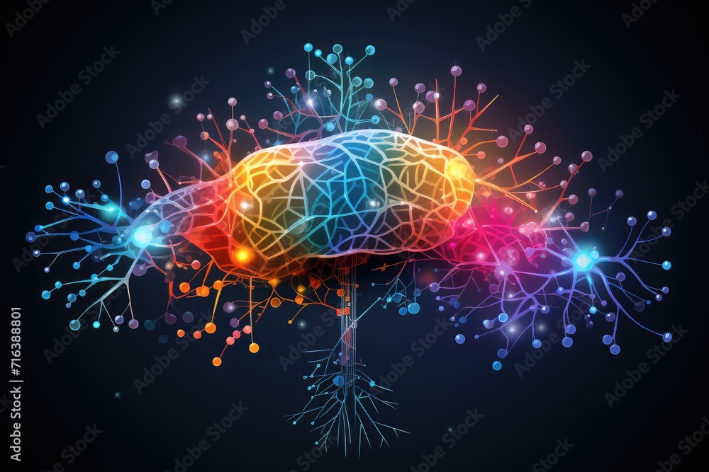 Nerve cell Neuronal structures. Brain cell Axonal arborization ...