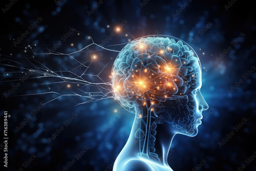 Nerve cell Neuronal structures. Brain cell Axonal arborization ...