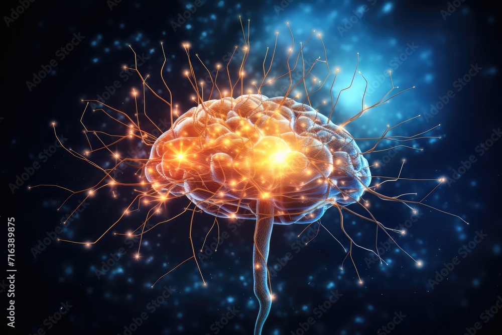 Brain Axon Neuronal Network, Metacognition amid neural symphony ...