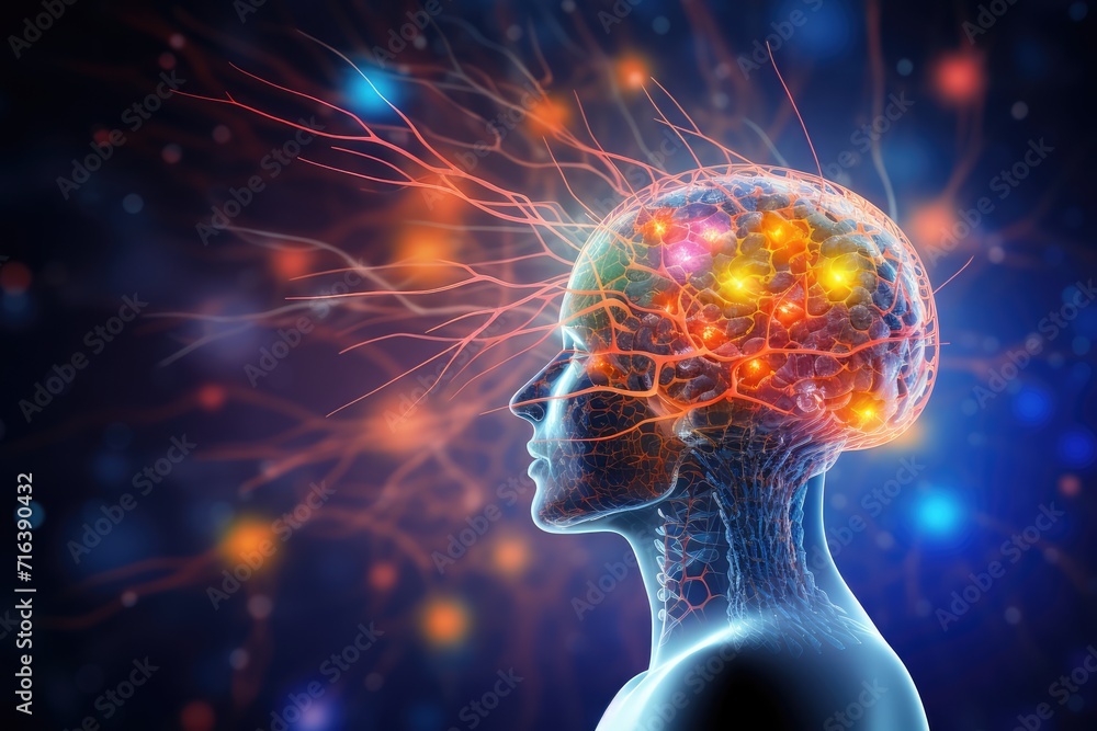 Brain Axon Neuronal Network, Metacognition amid neural symphony ...