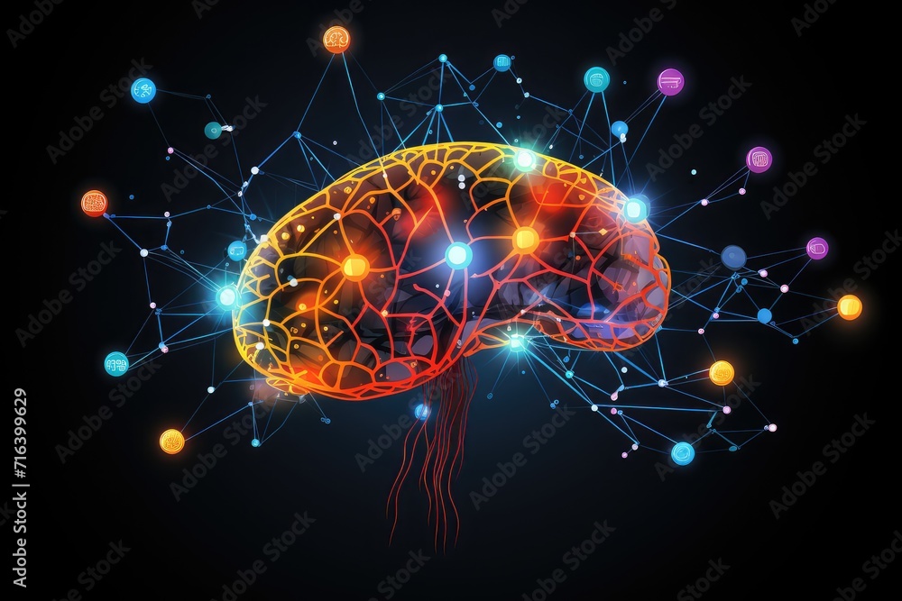 Creative colorful Brain Puzzle cerebral journey - vibrant jigsaw of ...