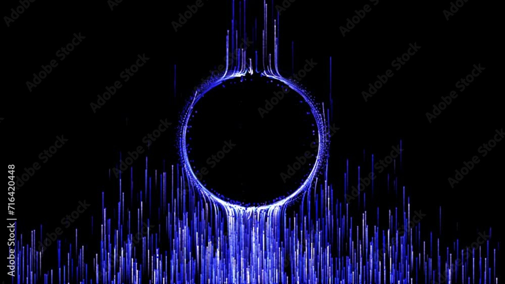 Blue color glitter particles moving upwards direction particles ...