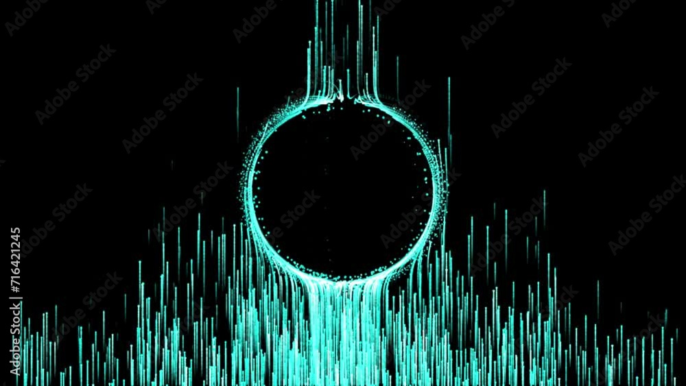 Cyan color glitter particles moving upwards direction particles ...